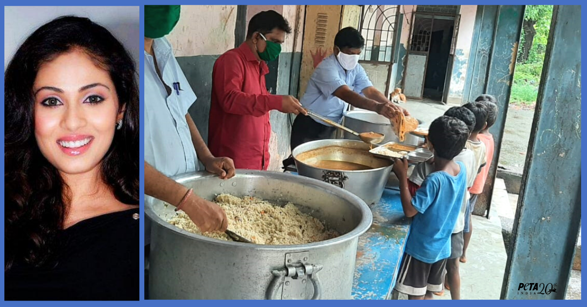 Actor Sadaa Sayed and PETA India Donate Vegan Biryani to Hundreds at ...