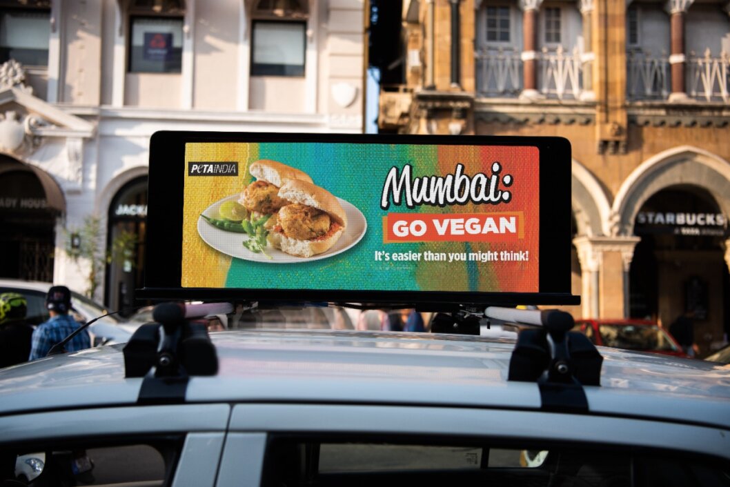 Mumbai’s Vada Pav Features in PETA India Vegan Taxi Ad Blitz With ...