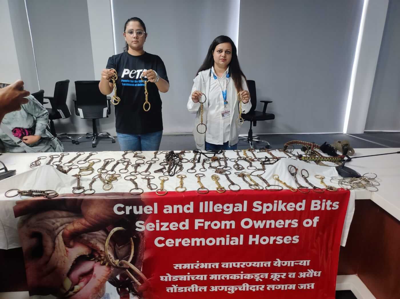 Maharashtra Police and PETA India Displayed Dozens of Seized Spiked ...