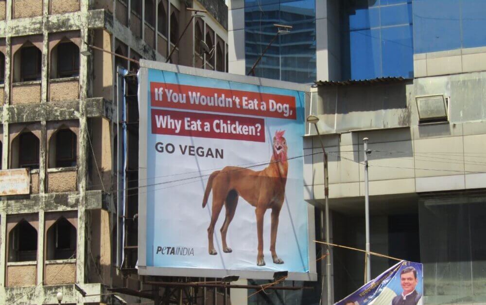 Dog Meat Allowance in India Prompts PETA India to Erect Pro-Vegan Billboards Across Cities for ...