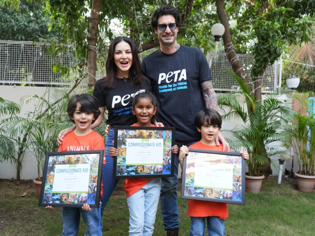 Sunny Leone and Daniel Weber’s Children Win PETA India’s Compassionate ...