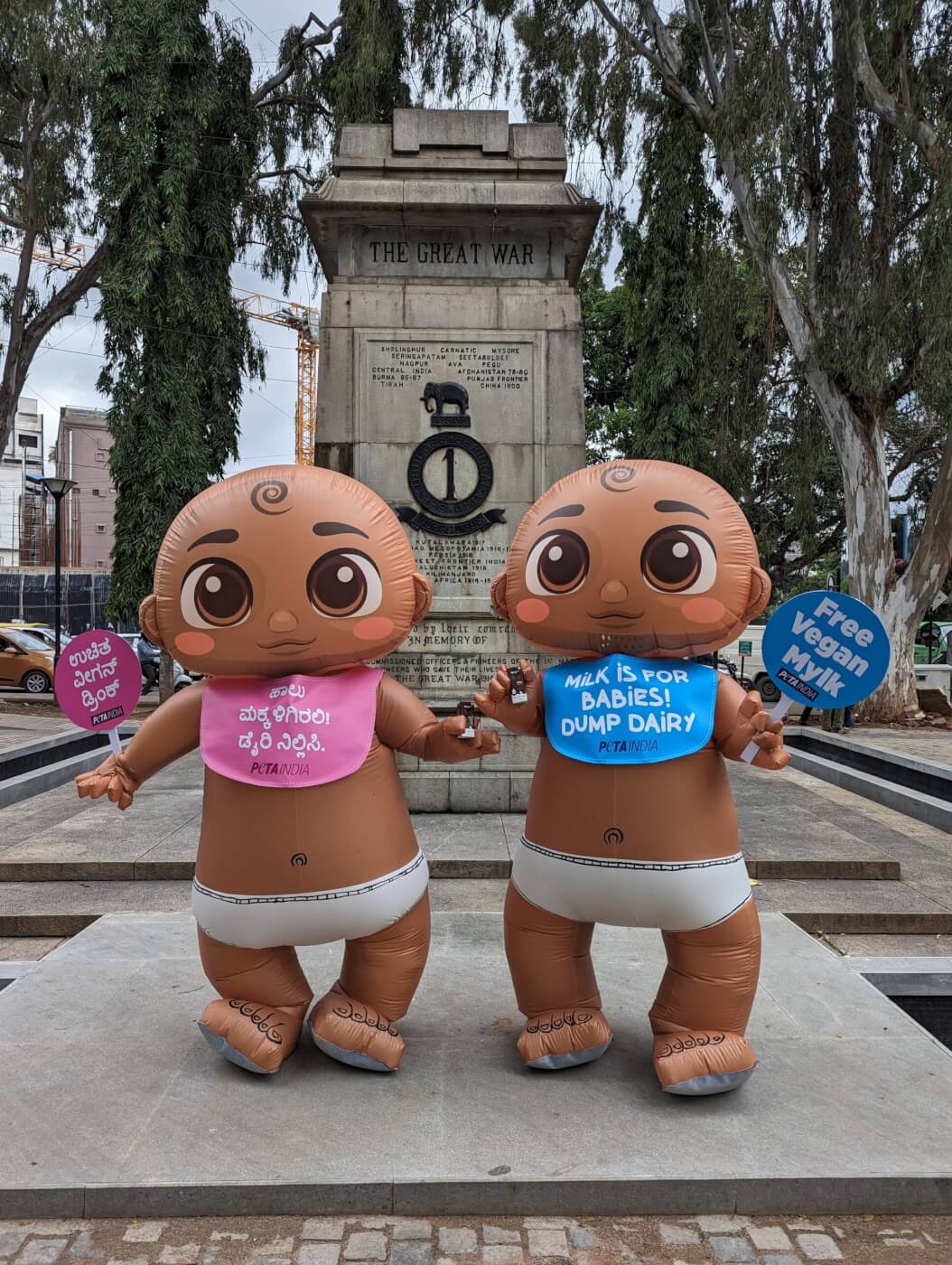 Giant ‘Babies’ Urge Passers-By to Grow Up and Go Dairy-Free as Part of ...
