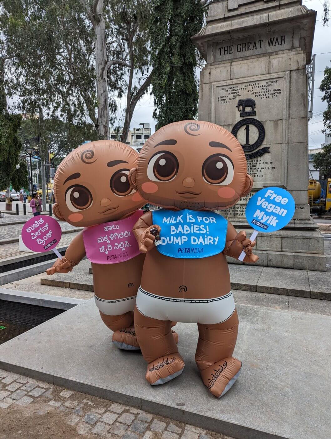 Giant ‘Babies’ Urge Passers-By to Grow Up and Go Dairy-Free as Part of ...