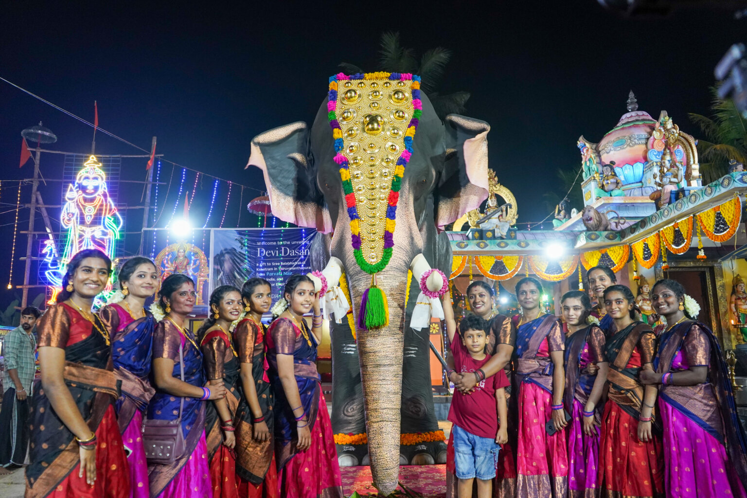 Actor Parvati Nair Unveils a Life-Size Mechanical Elephant, Devi Dasan ...