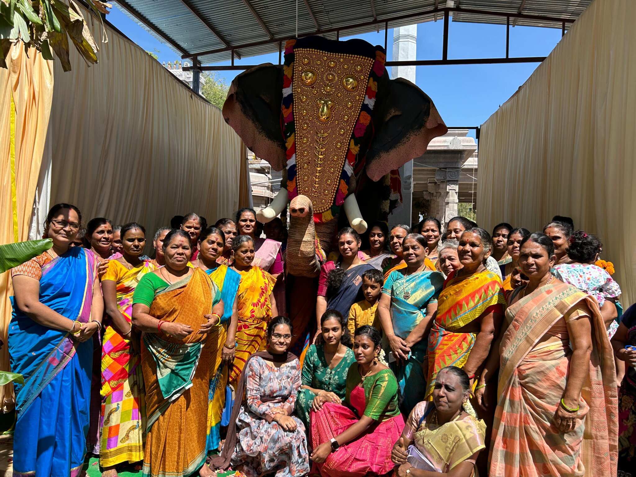 Trisha Krishnan Gifts Realistic Mechanical Elephant to Temples in Aruppukottai, Tamil Nadu, with ...