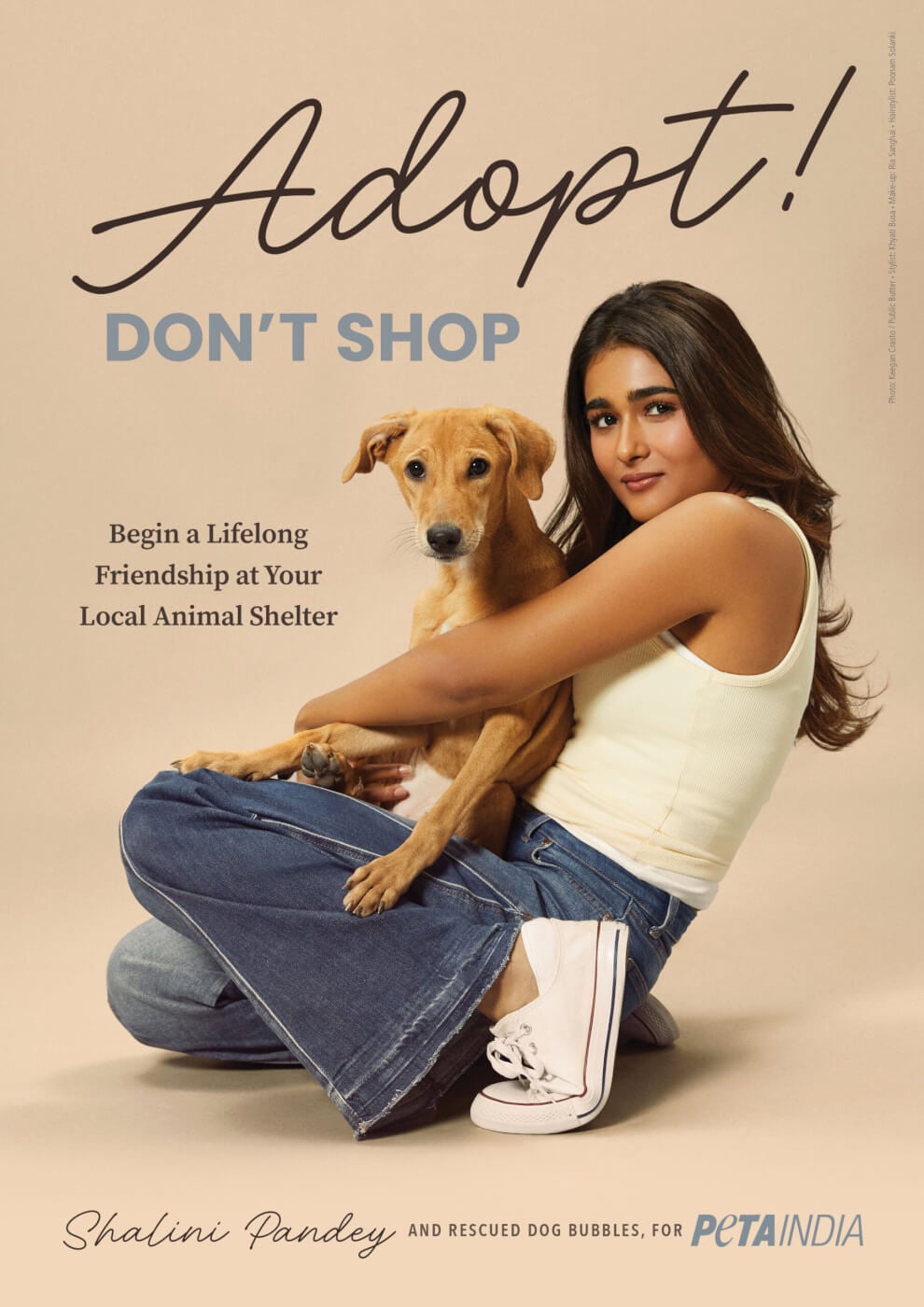 Actor Shalini Pandey Stars in New PETA India Pro-Adoption Campaign ...
